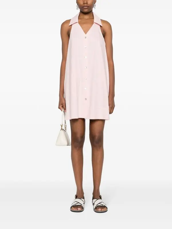 claudie pierlot pink dress CLAUDIE PIERLOT Satin Midi Dress