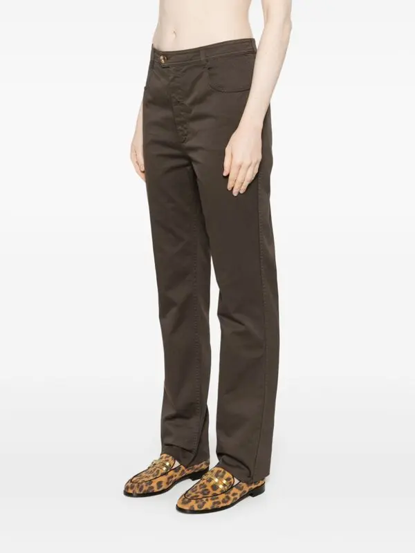 Saint Laurent Straight-leg Trousers - Brown