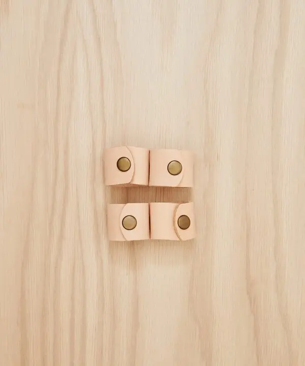Jenni Kayne Leather Napkin Rings Set Of 4