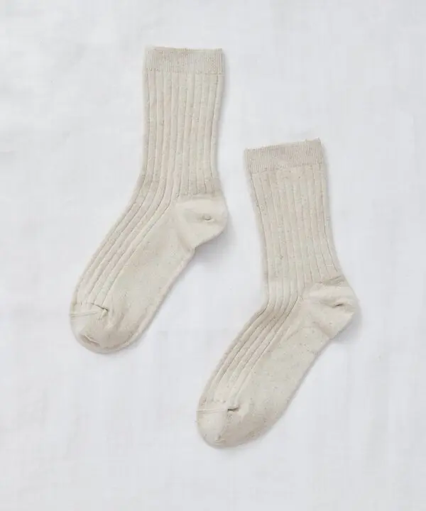 Jenni Kayne Rib Socks - Silver