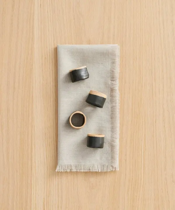 STACIE KRAJCHIR Ceramic Napkin Rings Set Of 4