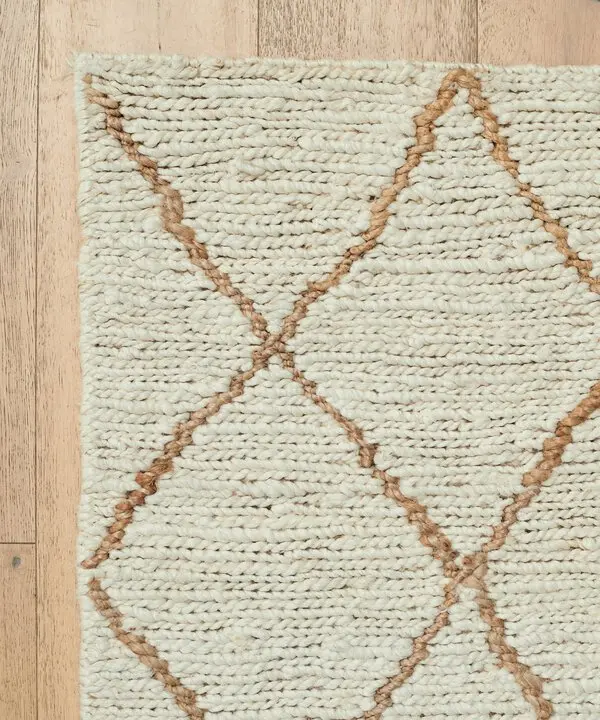 Jenni Kayne Wilder Diamond Jute Rug - Bone