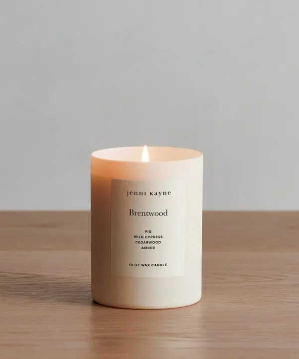 Jenni Kayne Brentwood Glass Candle - Tan