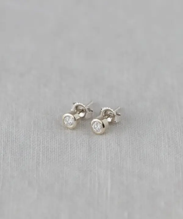 Jenni Kayne Stevie Diamond Stud Earrings - White Gold