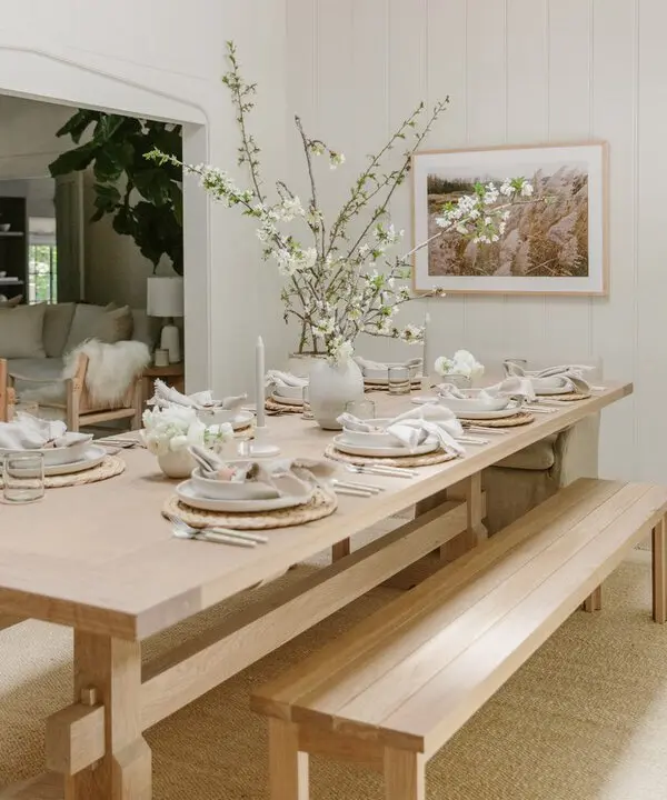 Jenni Kayne Trestle Dining Table - Natural,white,oak