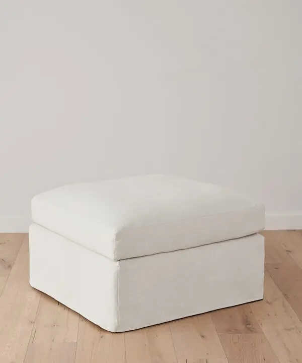 Jenni Kayne Harbor Ottoman - Ivory