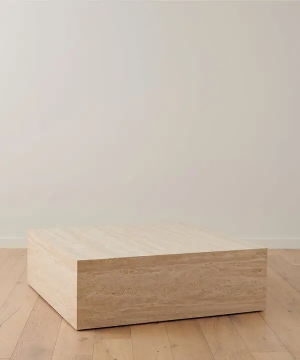 Jenni Kayne Sur Square Coffee Table - Stone,white