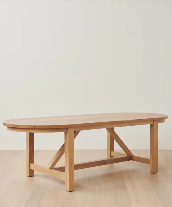 Jenni Kayne Montecito Oval Dining Table - White,oak