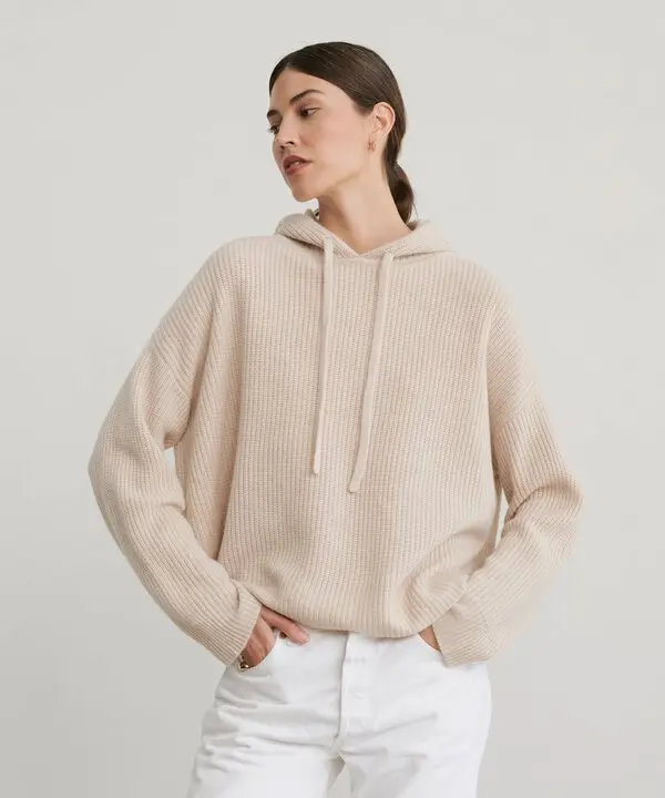 Jenni Kayne Cashmere Fisherman Hoodie - Tan