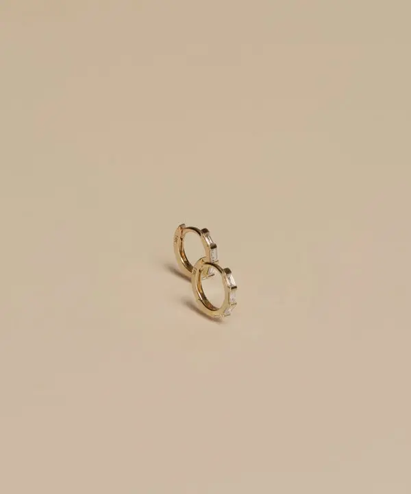 Jenni Kayne Merit Baguette Hoop Earrings - Gold