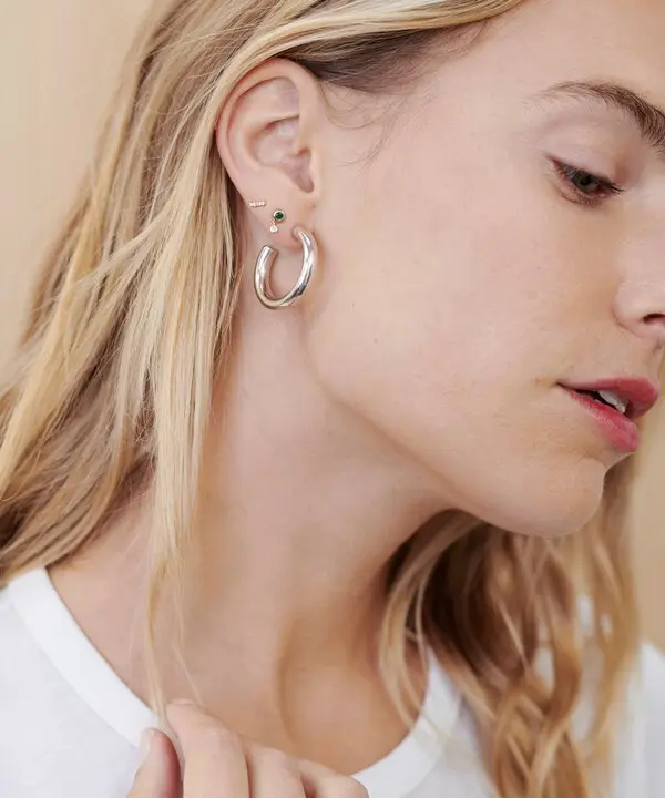 Sophie Buhai Small Everyday Hoop Earrings - Silver | Editorialist