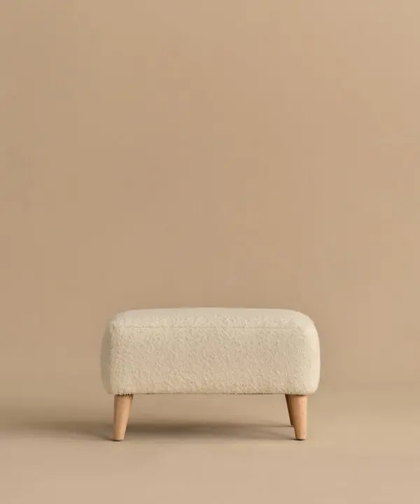 Jenni Kayne Brentwood Ottoman - Ivory,maple,alder