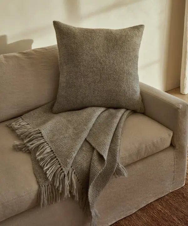 Jenni Kayne Large Alpaca Basketweave Throw Pillow