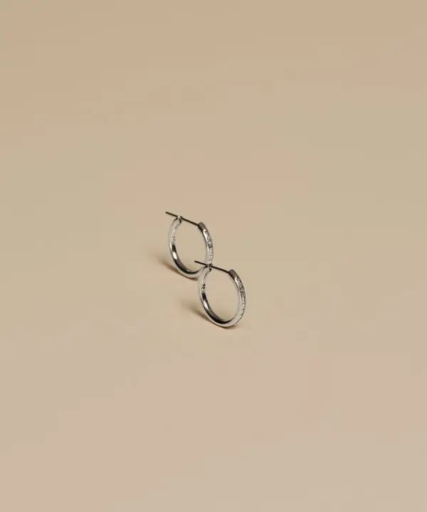 Jenni Kayne Iris Diamond Hoop Earrings - White Gold