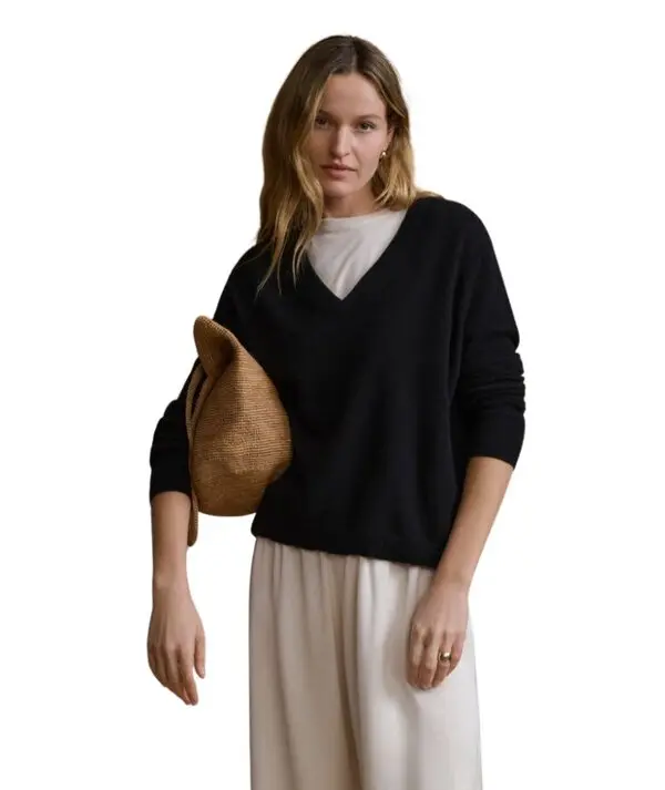 Jenni Kayne Flynn Cashmere V-neck Sweater - Multicolor