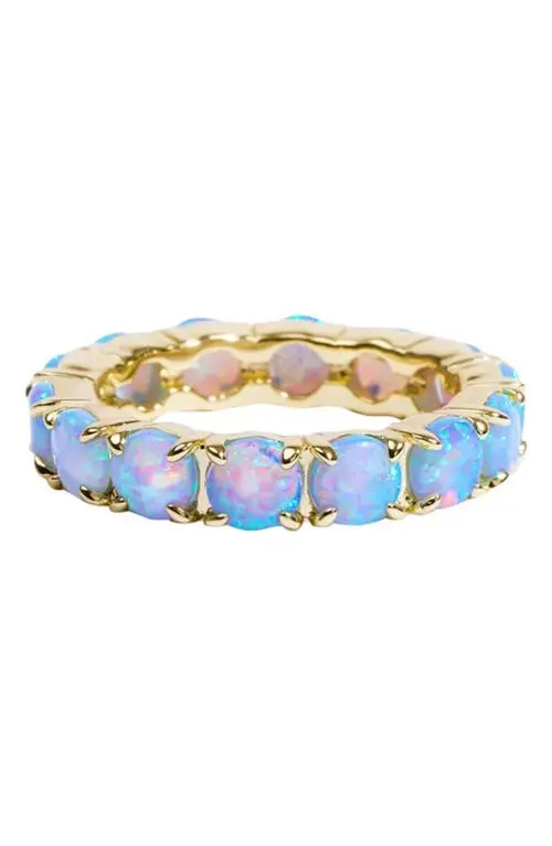 Melinda Maria Grand Heiress Statement Ring - Blue Opal/gold