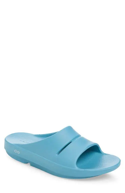 OOFOS Ooahh Slide Sandal - Ocean Blue