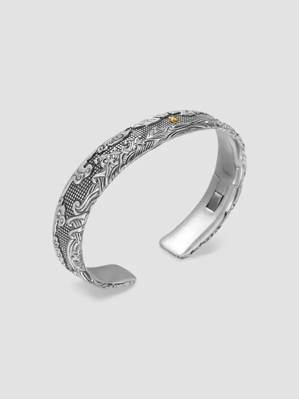 David Yurman Waves Cuff Bracelet In Sterling