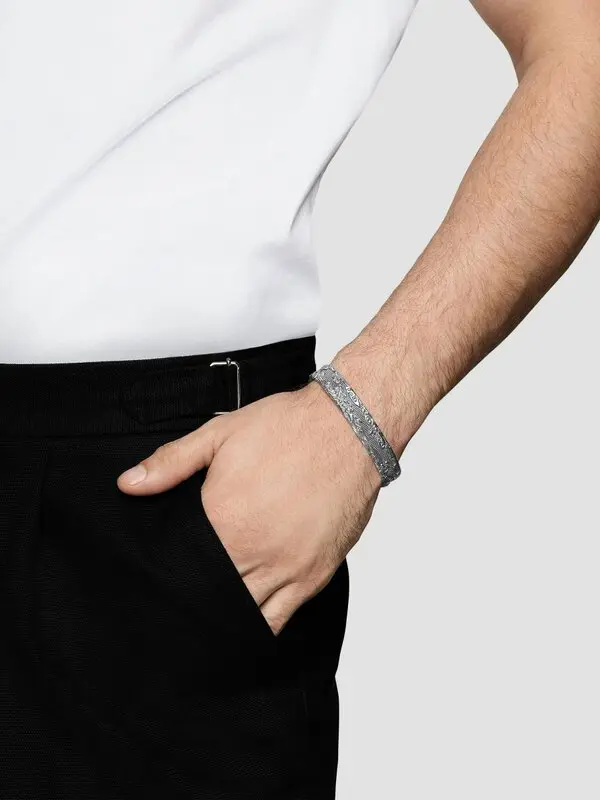 David Yurman Waves Cuff Bracelet In Sterling