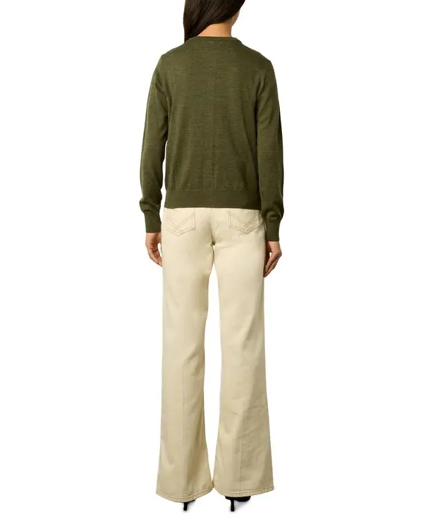 Gerard Darel Lyane Round Neck Cardigan - Khaki