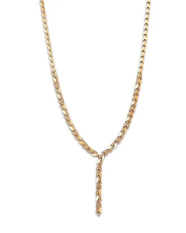 Bloomingdale'S Diamond Chevron Lariat Necklace 0.85 Tcw - Gold
