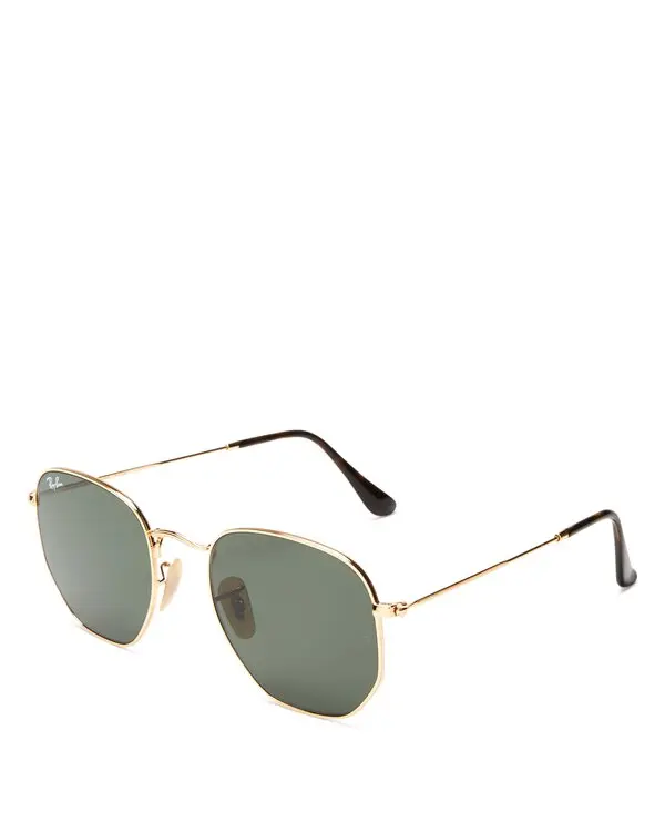 Ray-ban Icons Hexagonal Sunglasses - Gold/gray Solid