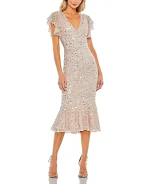Mac Duggal Sequined Trumpet Dress