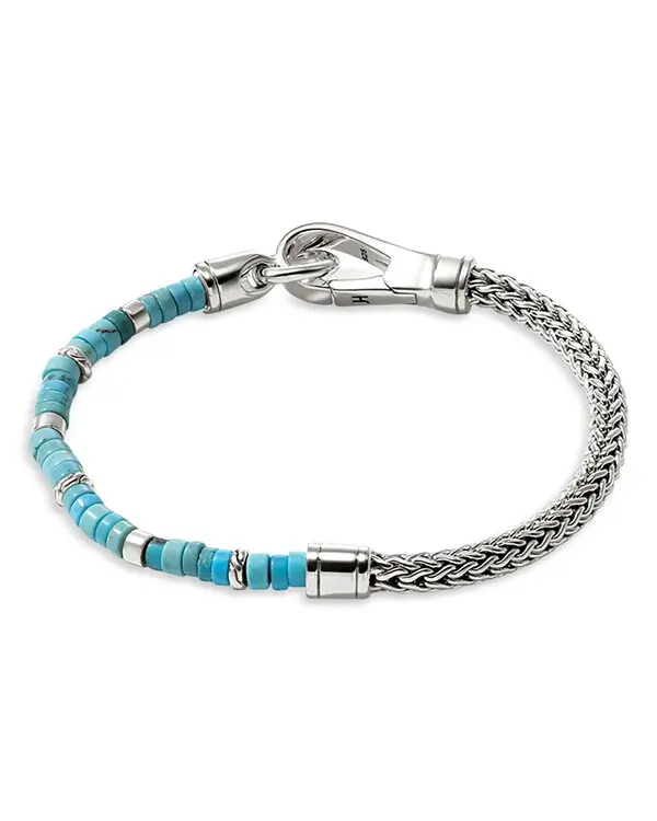 John Hardy Sterling Silver Heishi Beaded Flex Bracelet