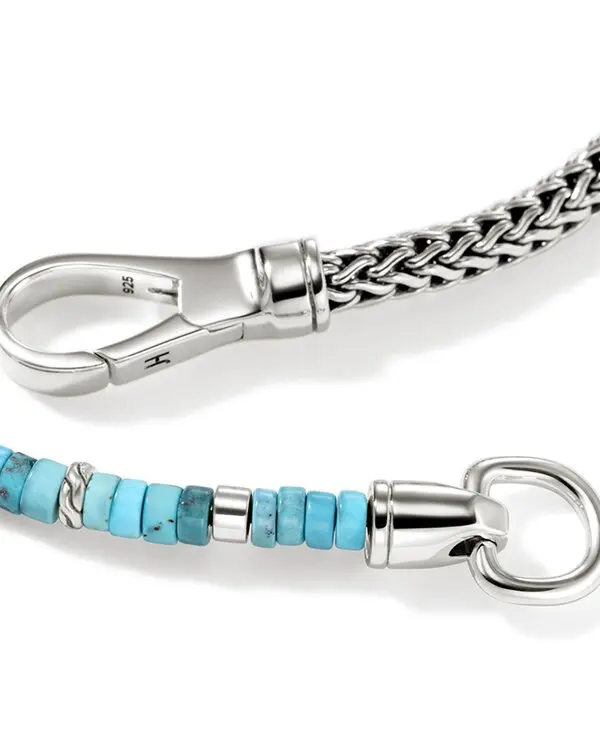John Hardy Sterling Silver Heishi Beaded Flex Bracelet