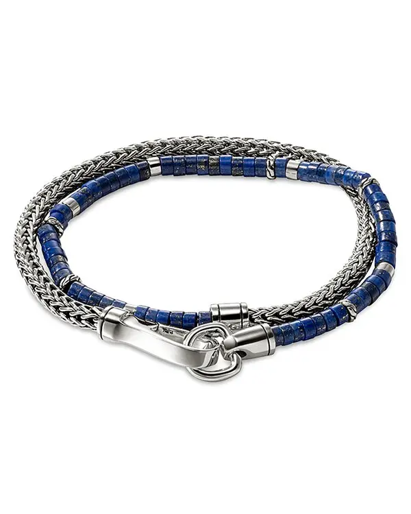John Hardy Sterling Silver And Gemstone Wrap Bracelet - Blue/silver