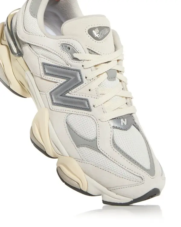 New Balance 9060 Low Top Sneakers - Grey/Ivory | Editorialist