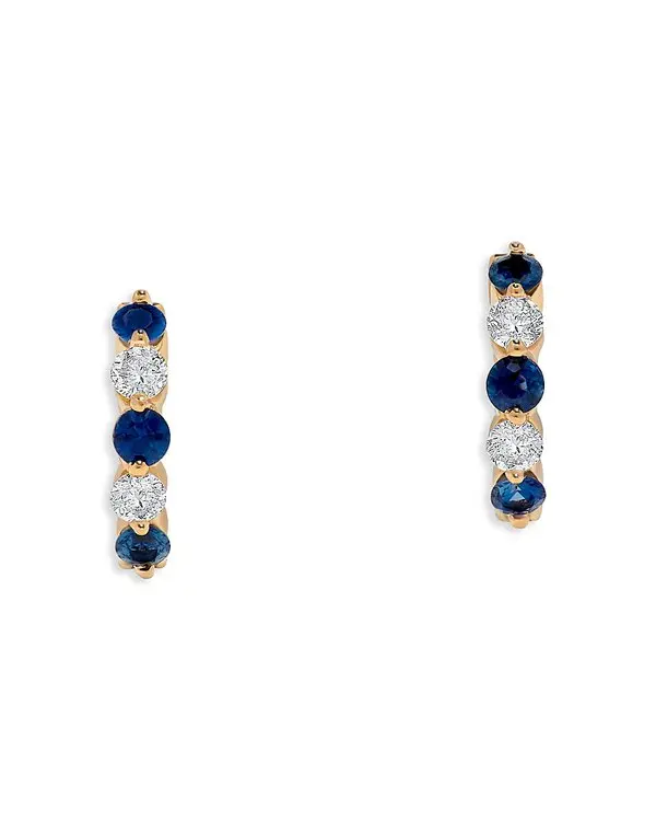 Bloomingdale'S Sapphire And Diamond Earrings - Blue Sapphire/gold