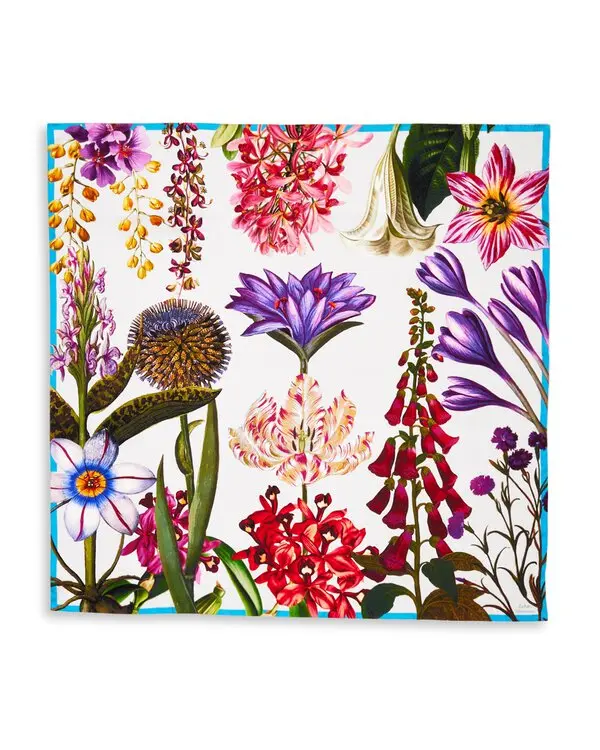 Echo Botanica Silk Square Scarf - Multi/cream