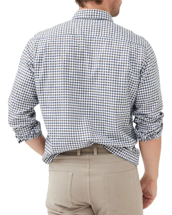 Rodd & Gunn Gebbies Valley Cotton And Linen Plaid Shirt - Walnut
