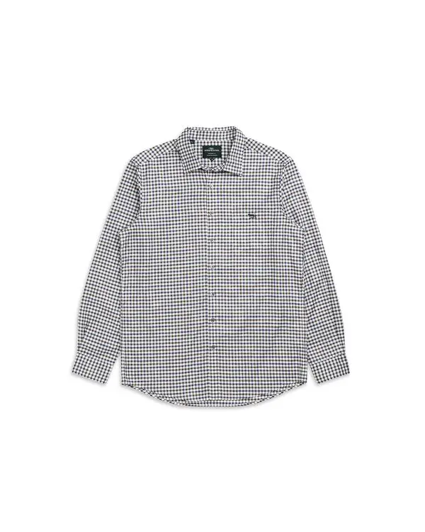 Rodd & Gunn Gebbies Valley Cotton And Linen Plaid Shirt - Walnut