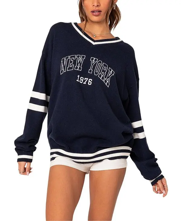 EDIKTED 90s In New York Oversized Sweater
