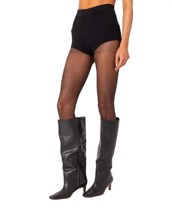 EDIKTED Knit Micro Shorts