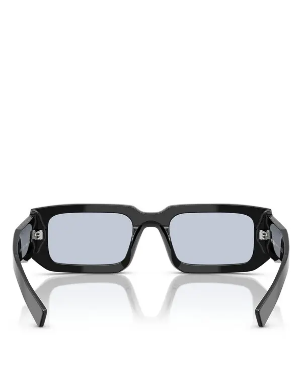 Prada Symbole Rectangle Sunglasses, 53mm - Black