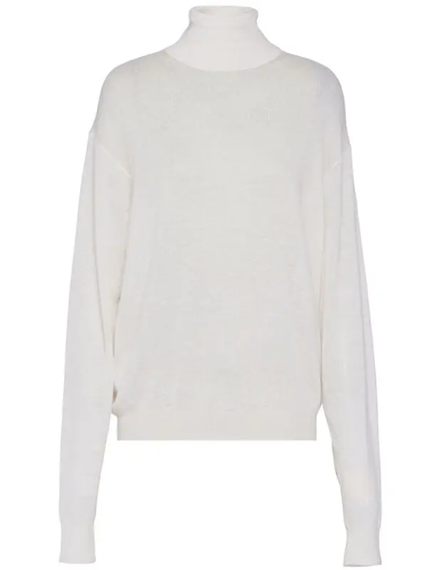 Prada Cashmere Roll-neck Jumper - White