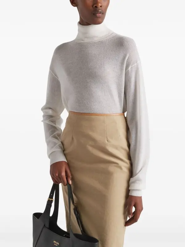 Prada Cashmere Roll-neck Jumper - White