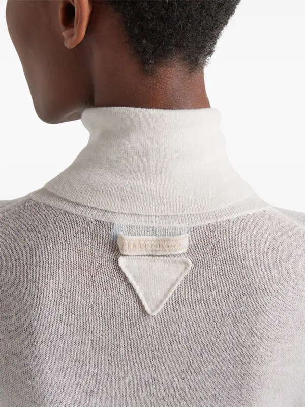 Prada Cashmere Roll-neck Jumper - White