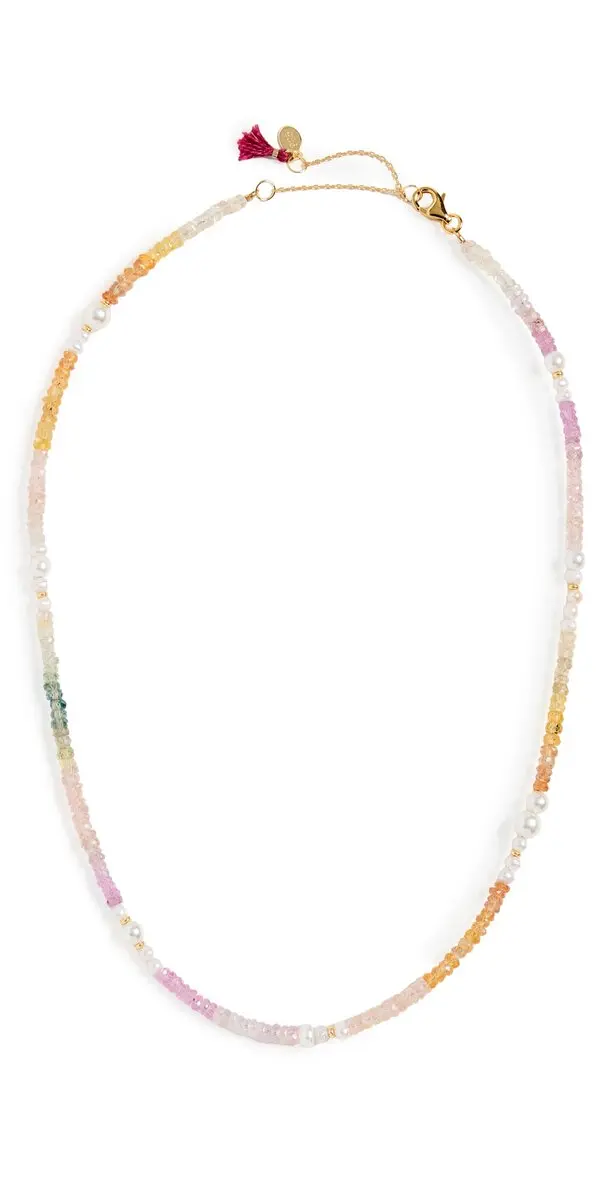 Shashi Ella Gemstone Necklace - Pink