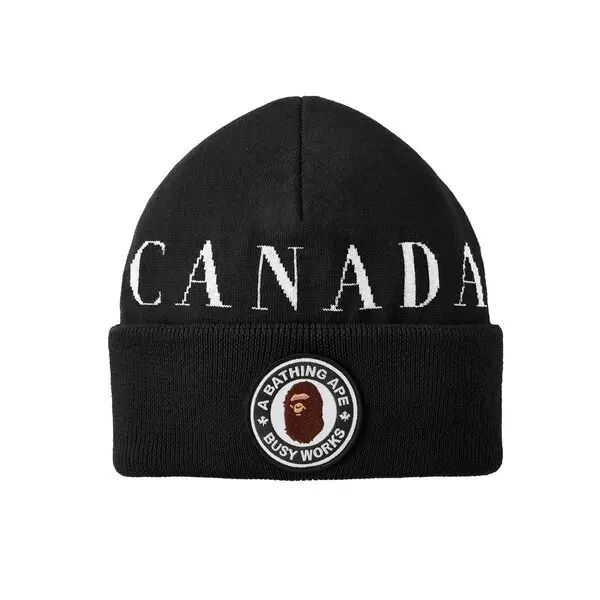 A BATHING APE X Canada Goose X Concepts Toque Beanie - Black