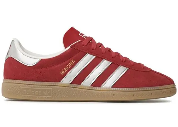 Adidas Munchen Sneakers - Scarelet Red/matte Silver/gum