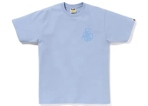 A BATHING APE Pigment Logo Tee Shirt - Sax