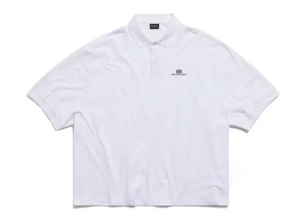 Balenciaga Bb Classic Polo Shirt Oversized For - White