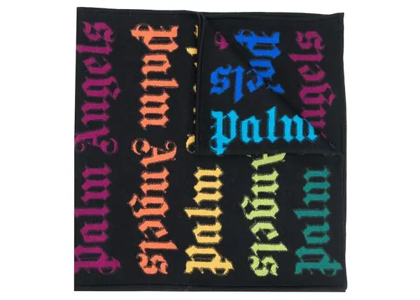 Palm Angels Rainbow Logo Scarf