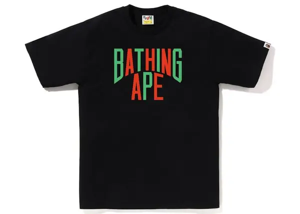 A BATHING APE Colors Nyc Logo Tee Shirt - Black