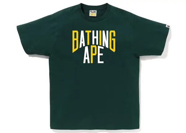 A BATHING APE Colors Nyc Logo Tee Shirt - Green