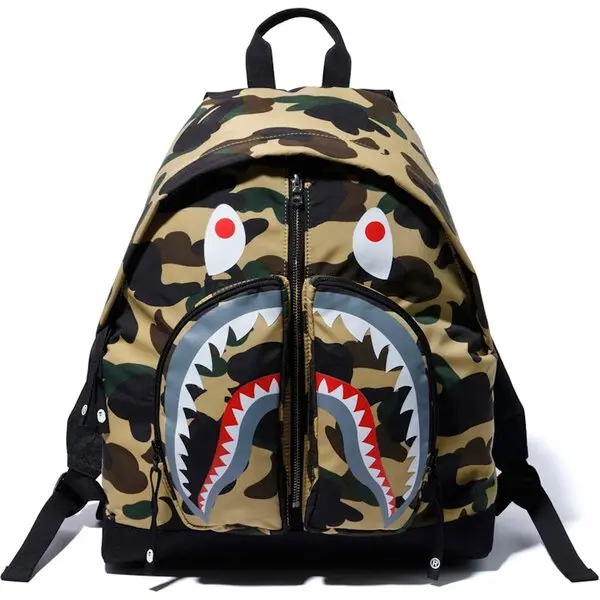 BAPE 1st Camo Shark Day Pack - Yellow